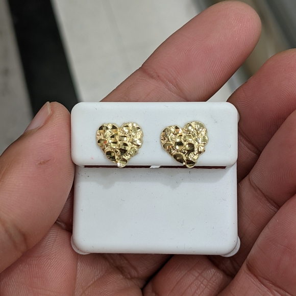 Unbranded | Jewelry | K Real Gold Nugget Earring | Poshmark
